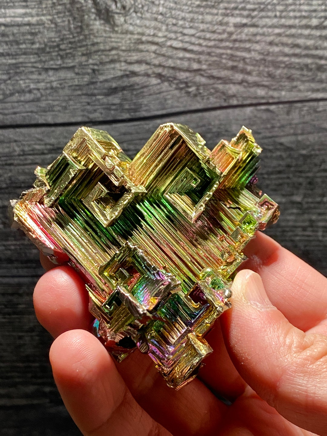Rainbow Bismuth Crystal Specimen: Unique Growth Pattern - Etsy
