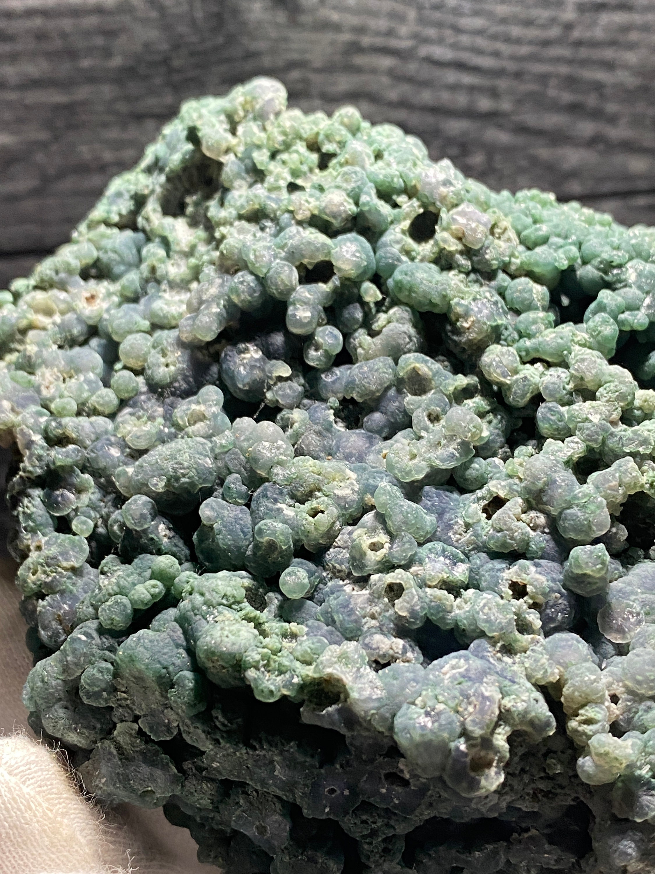 Green Botryoidal Grape Agate Crystal Cluster on Matrix - Etsy
