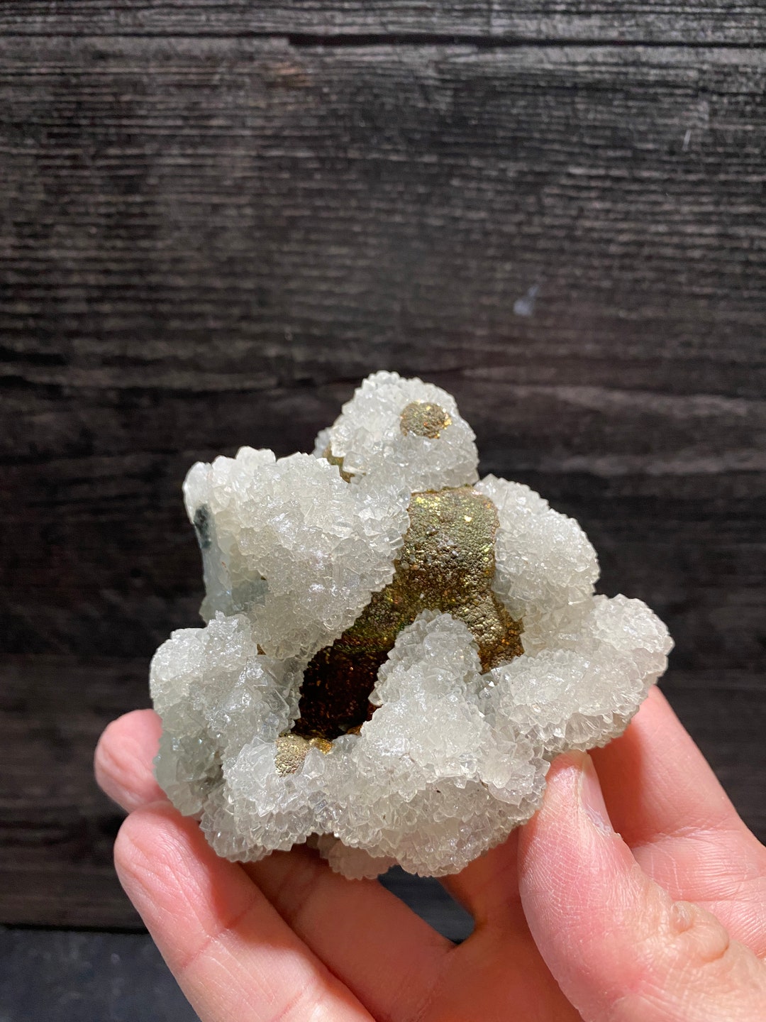 Beautiful Quartz Crystals on Matrix With Chalcopyrite Botryoidal ...