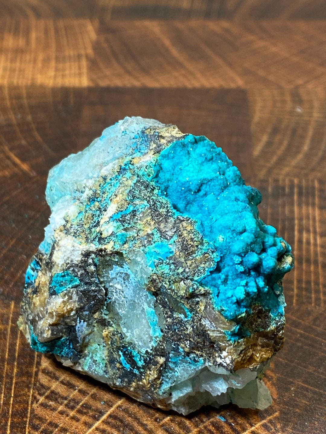 RARE Tentadora Mine Quartz Crystal Covered in Amazing Chrysocolla ...