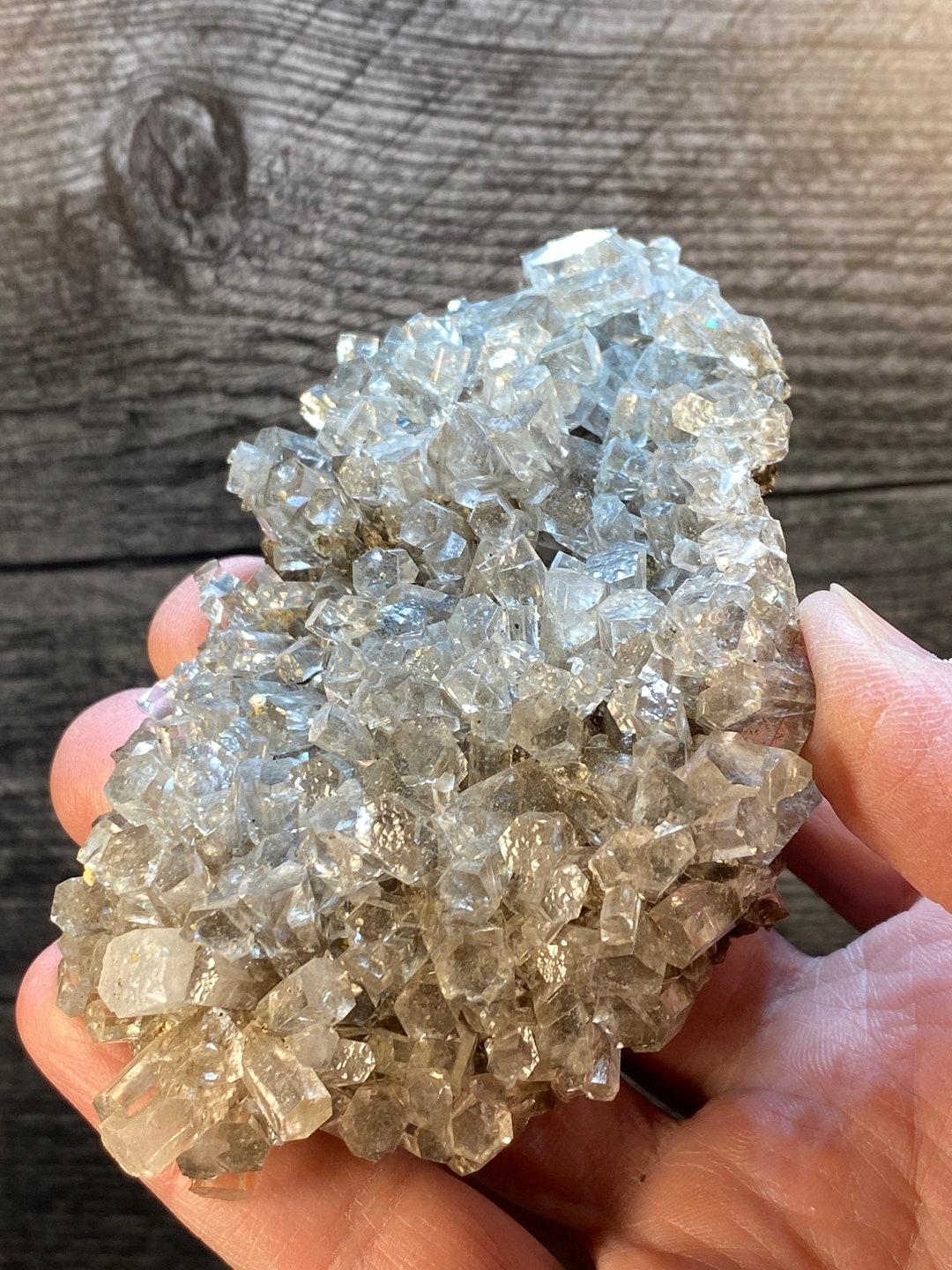 Columnar Calcite Crystal Clusters on Matrix | Hexagonal Clear Calcite ...