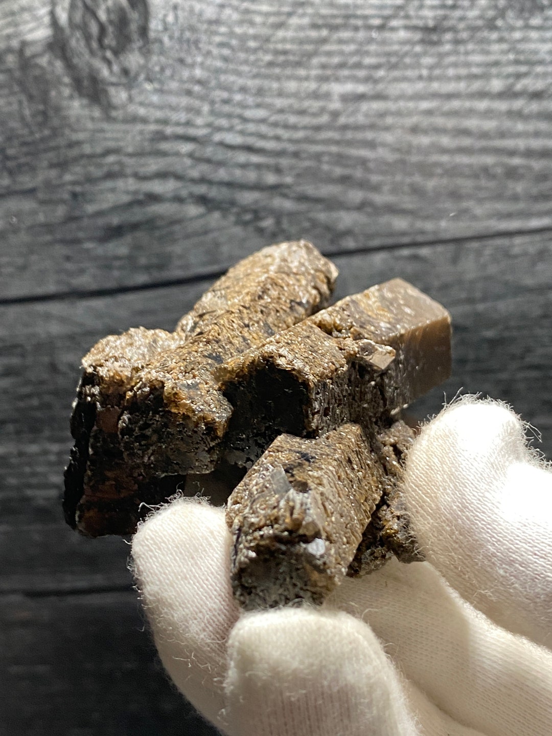 Rare Very Nice Columnar Hexagonal Calcite Shiny Crystal With Brown ...