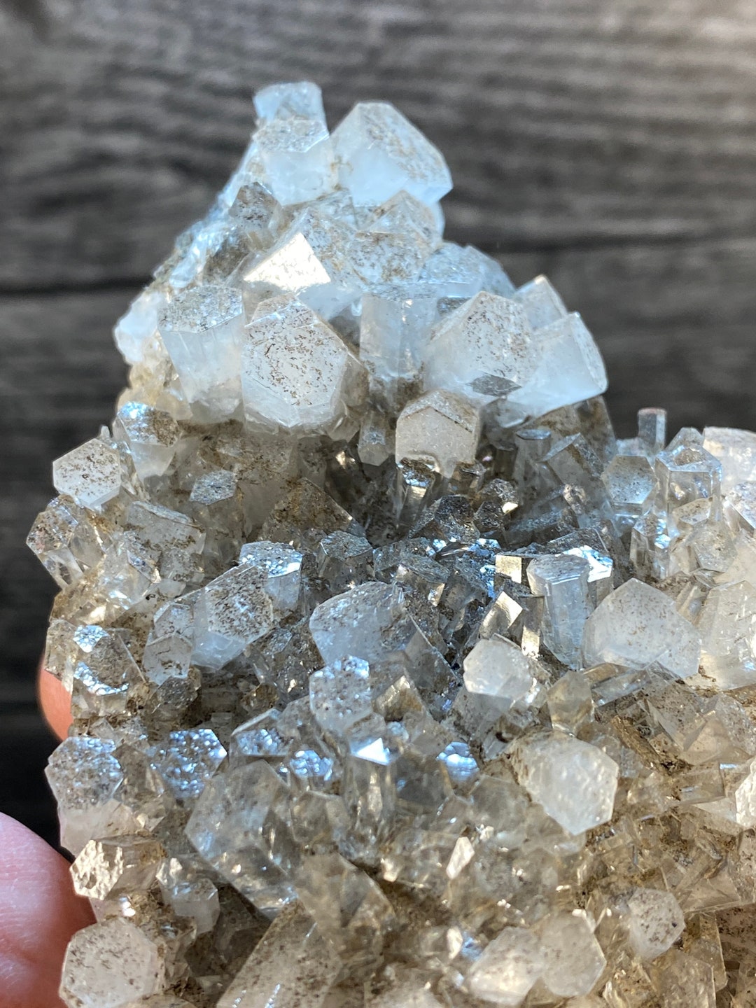 Columnar Calcite Crystal Clusters on Matrix | Hexagonal Clear Calcite ...