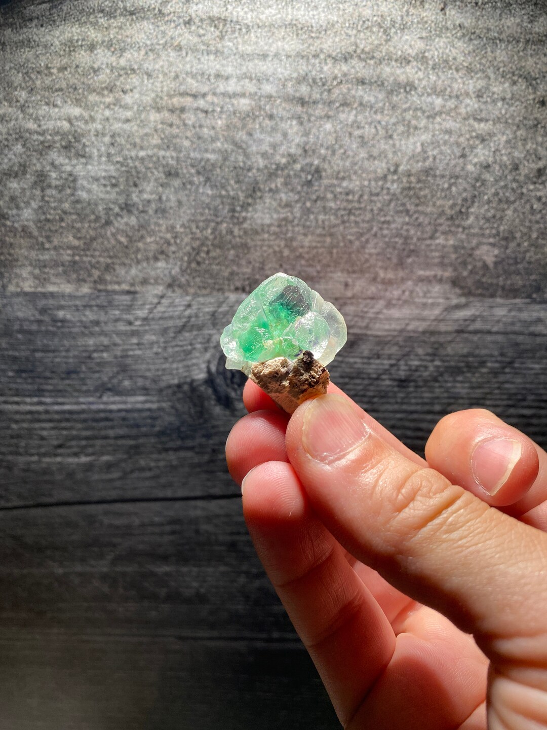 Green Phantom Fluorite Crystals on Feldspar Matrix From Erongo Namibia ...
