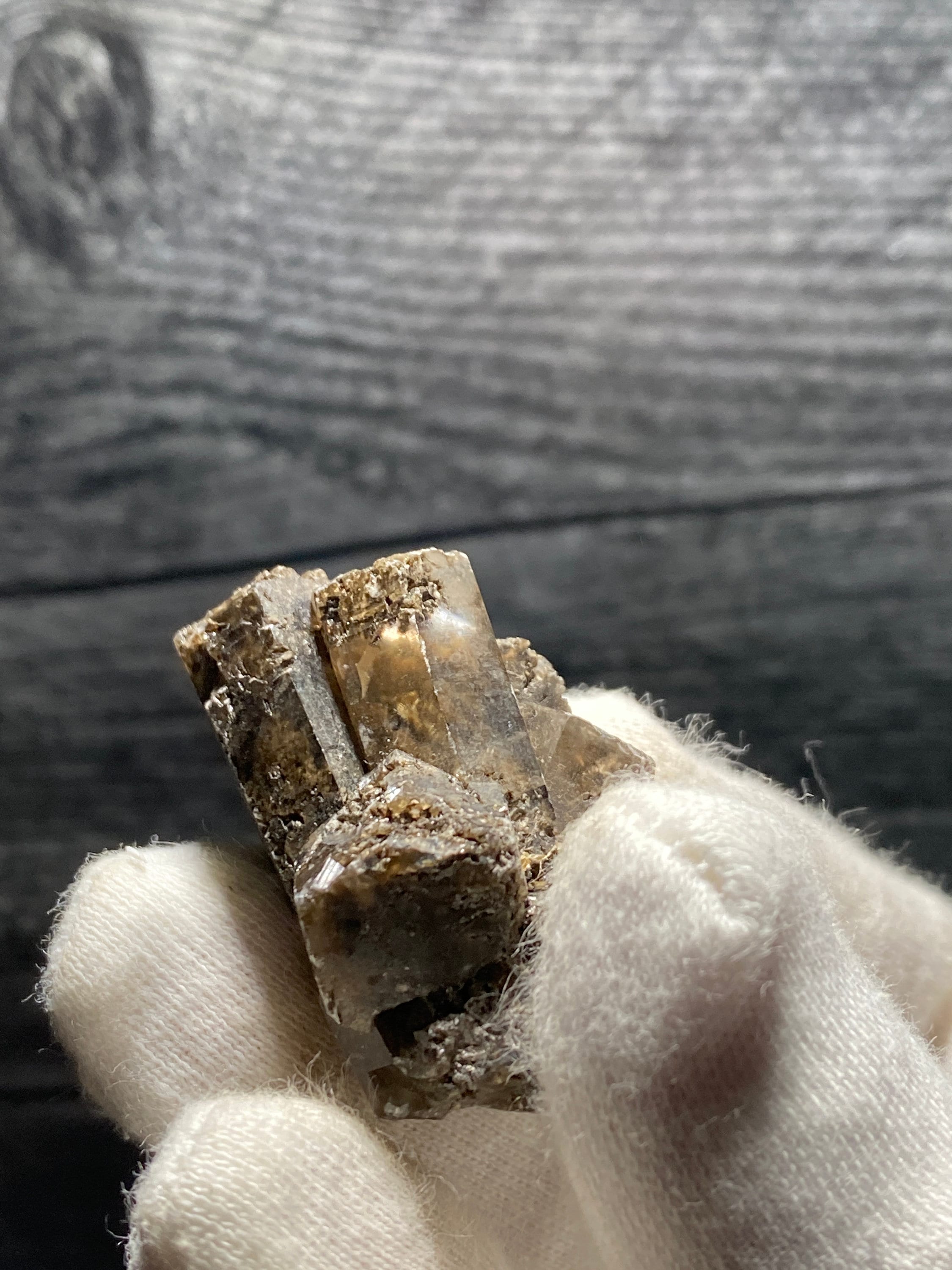 Rare Very Nice Columnar Hexagonal Calcite Shiny Crystal With Brown ...