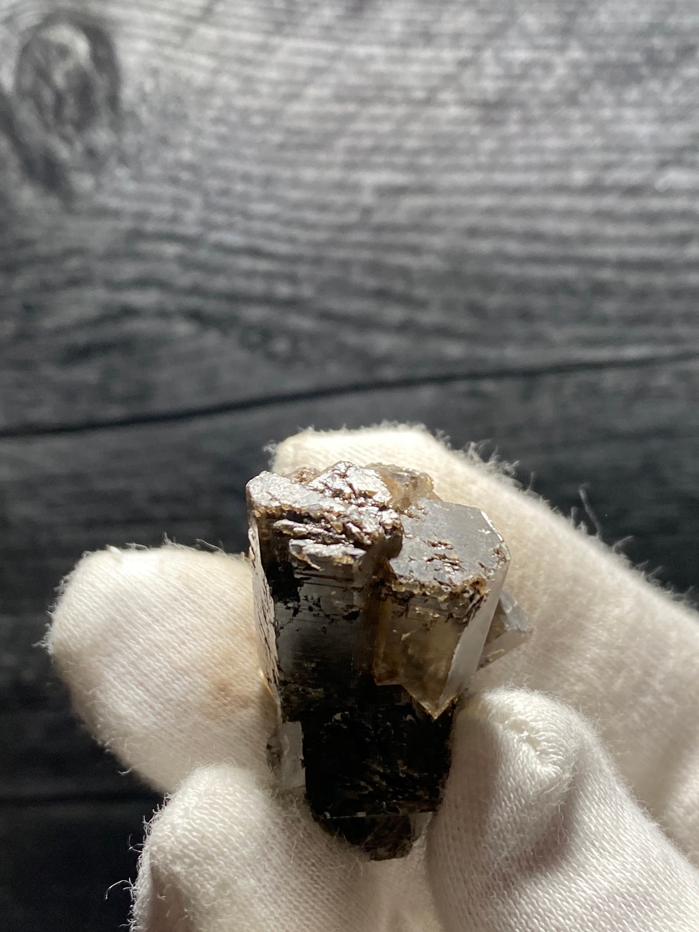 Rare Very Nice Columnar Hexagonal Calcite Shiny Crystal With Brown ...