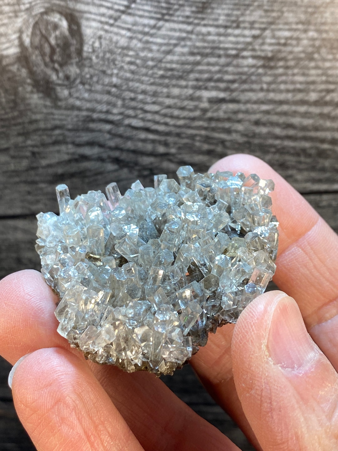 Stunning Clear Columnar Hexagonal Calcite Shiny Crystal Clusters on ...
