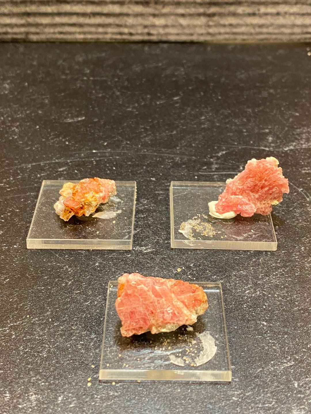 Pink Rhodochrosite Crystals With Pyrite From Peru, Set of 3 - Etsy UK