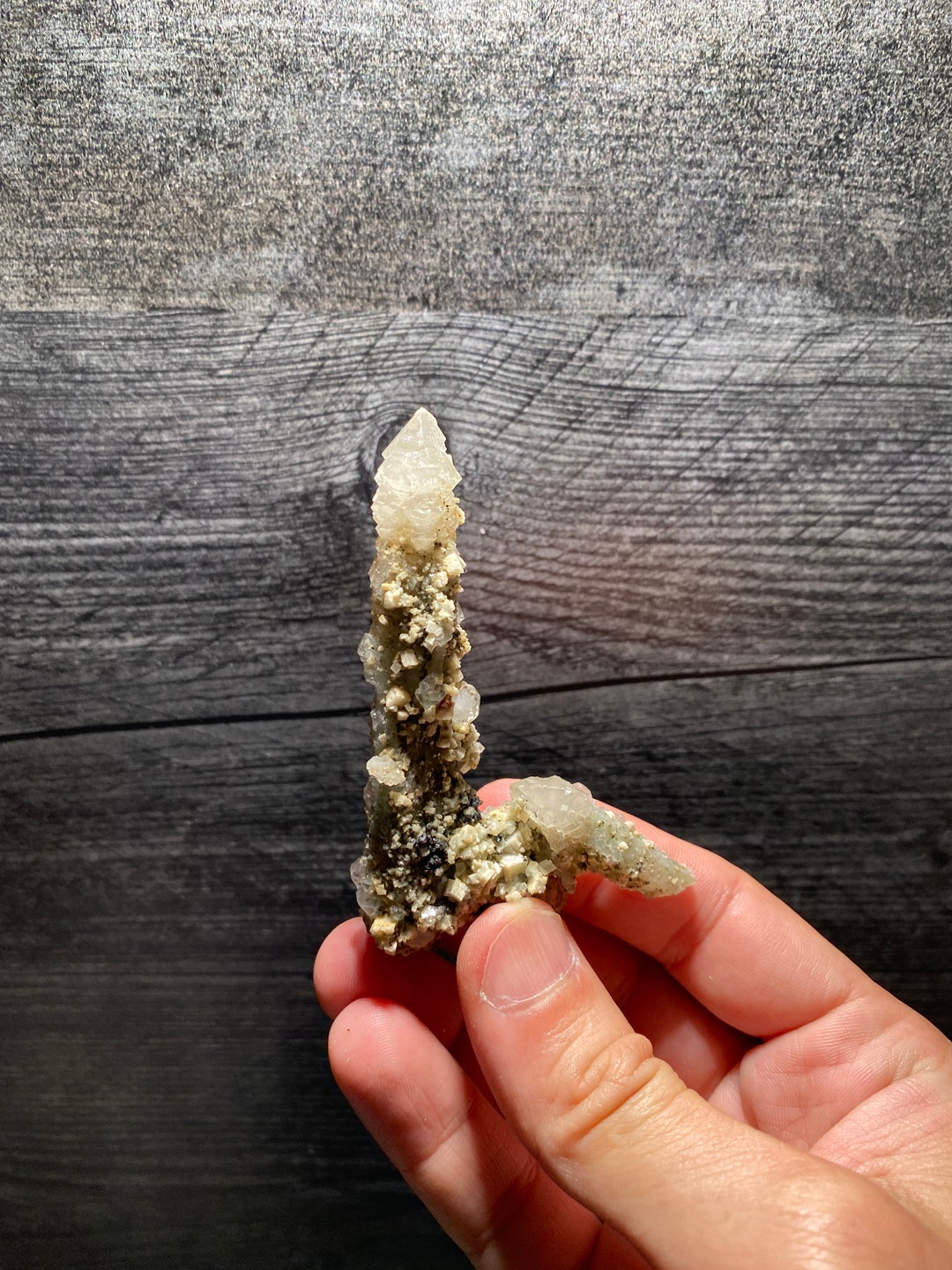 Elestial Quartz Crystal Scepter Like Point Clusters With Dolomite | Inner Mongolia Old Find Rare ...