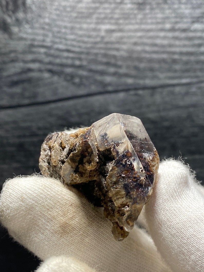 Rare Very Nice Columnar Hexagonal Calcite Shiny Crystal With Brown ...
