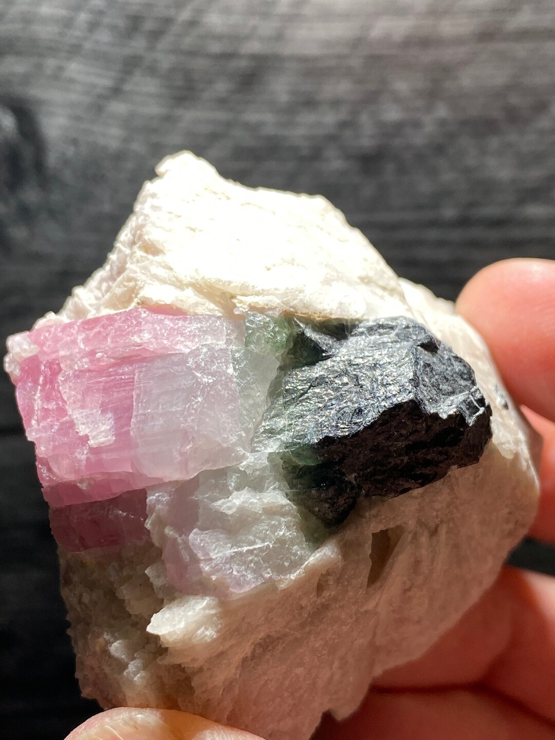 Beautiful Pastel Colored Watermelon Green Pink Tourmaline Crystals - Etsy