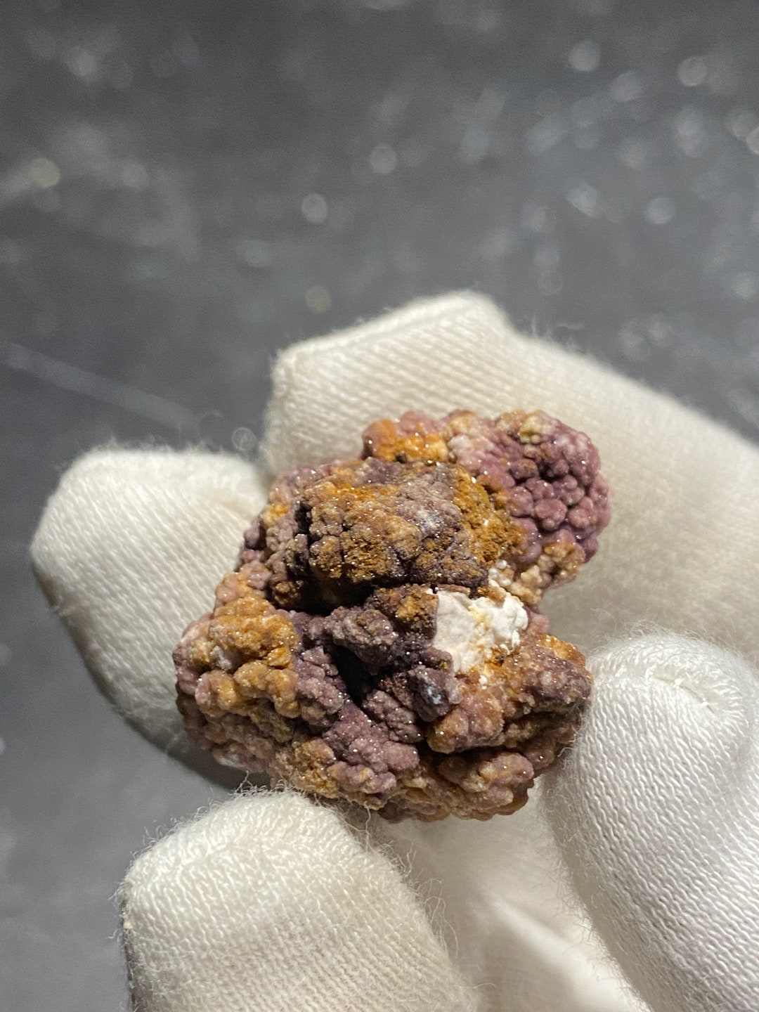 Beautiful Cave Popcorn Calcite With Gypsum Micro Crystals With Red ...