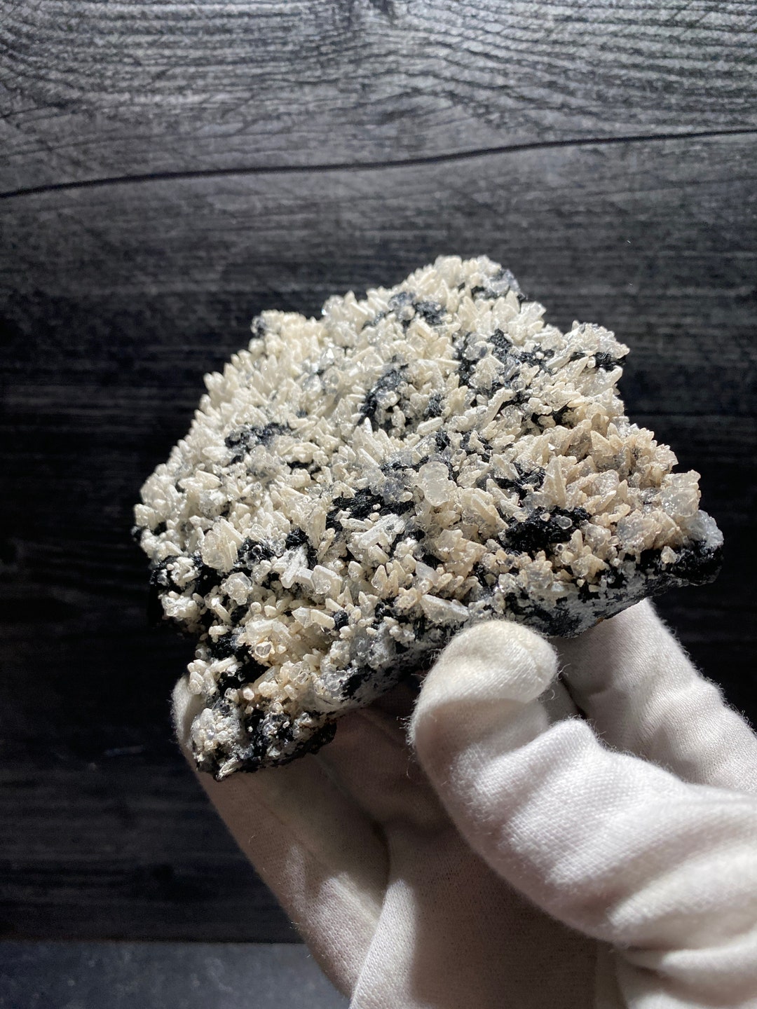 Clear Quartz Crystals Cluster on Matrix With Black Goethite Matrix ...