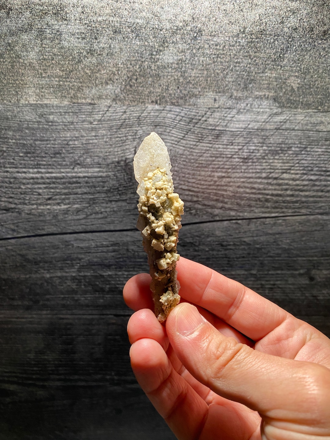 Elestial Quartz Crystal Scepter Like Point Clusters With Dolomite ...