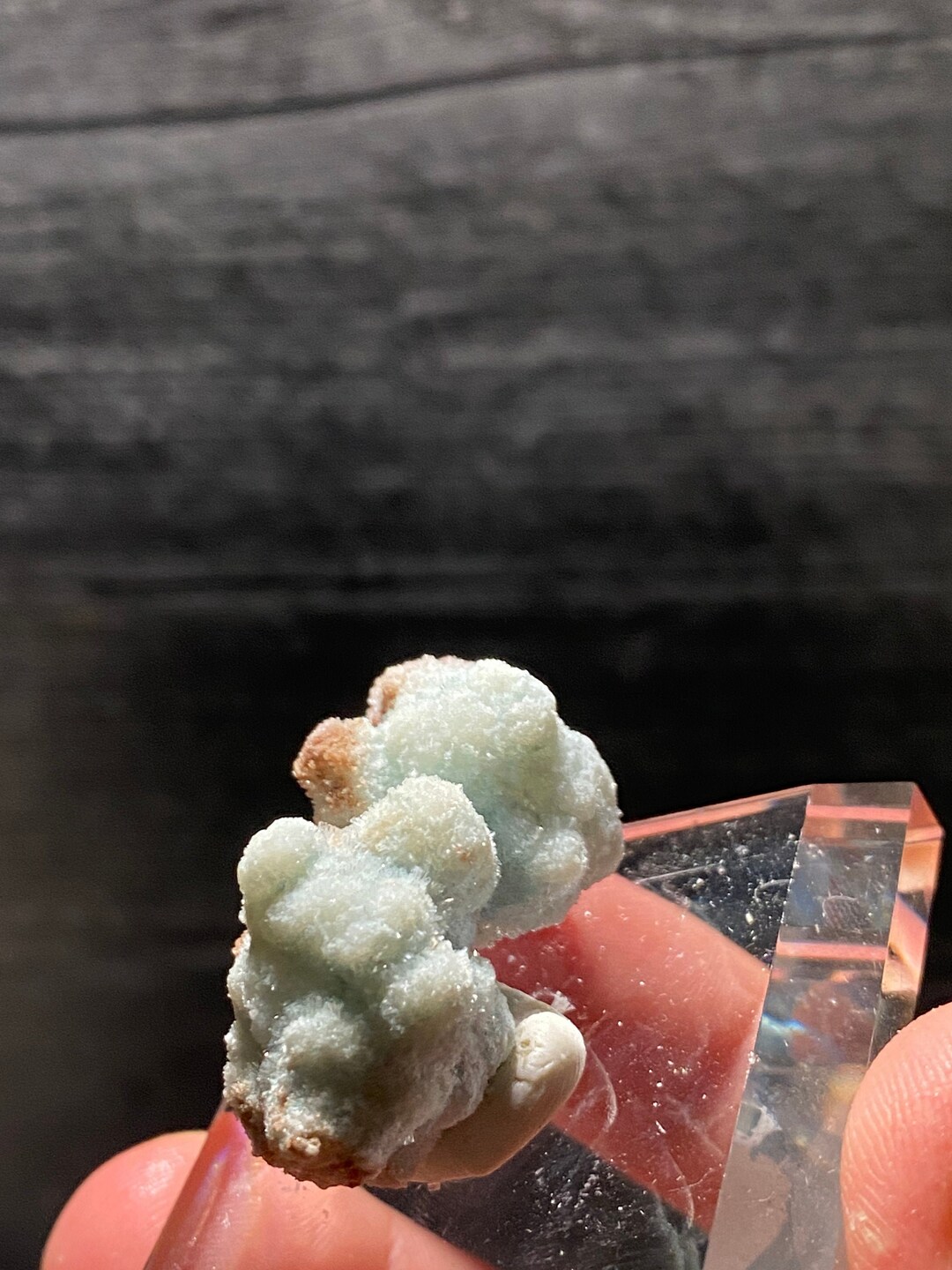 Blue Botryoidal Creedite Crystal Clusters With Acicular Crystals on ...