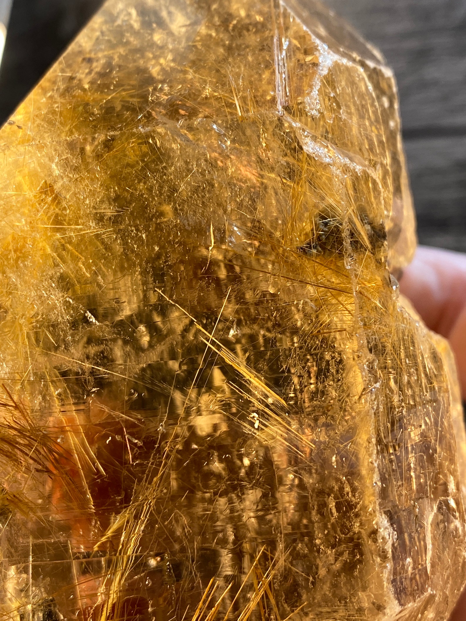 Gran oro rojo rojo oro rutilado cristal de cuarzo con los que - Etsy España