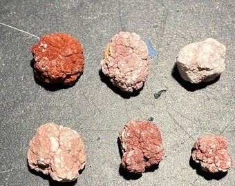 Beautiful Cave Popcorn Calcite With Gypsum Micro Crystals With Red ...