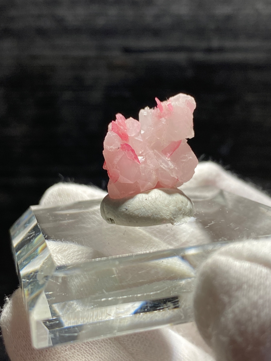 Thumbnail Pink Rhodonite Crystal Blade Clusters With Quartz Crystals ...
