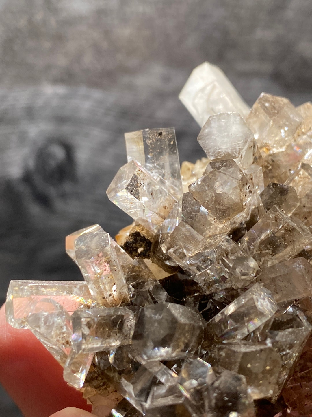 Stunning Water Clear Columnar Hexagonal Calcite Shiny Crystal Clusters ...