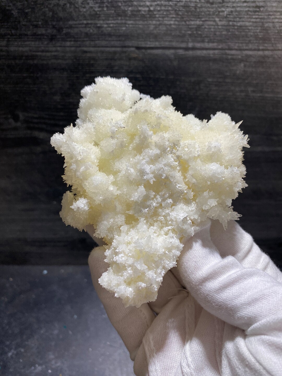 White Aragonite Crystal Cluster on Matrix, Yunnan Mineral Specimen - Etsy