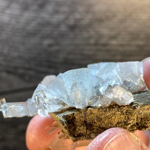 Columnar Calcite Crystal Clusters on Matrix | Hexagonal Clear Calcite ...