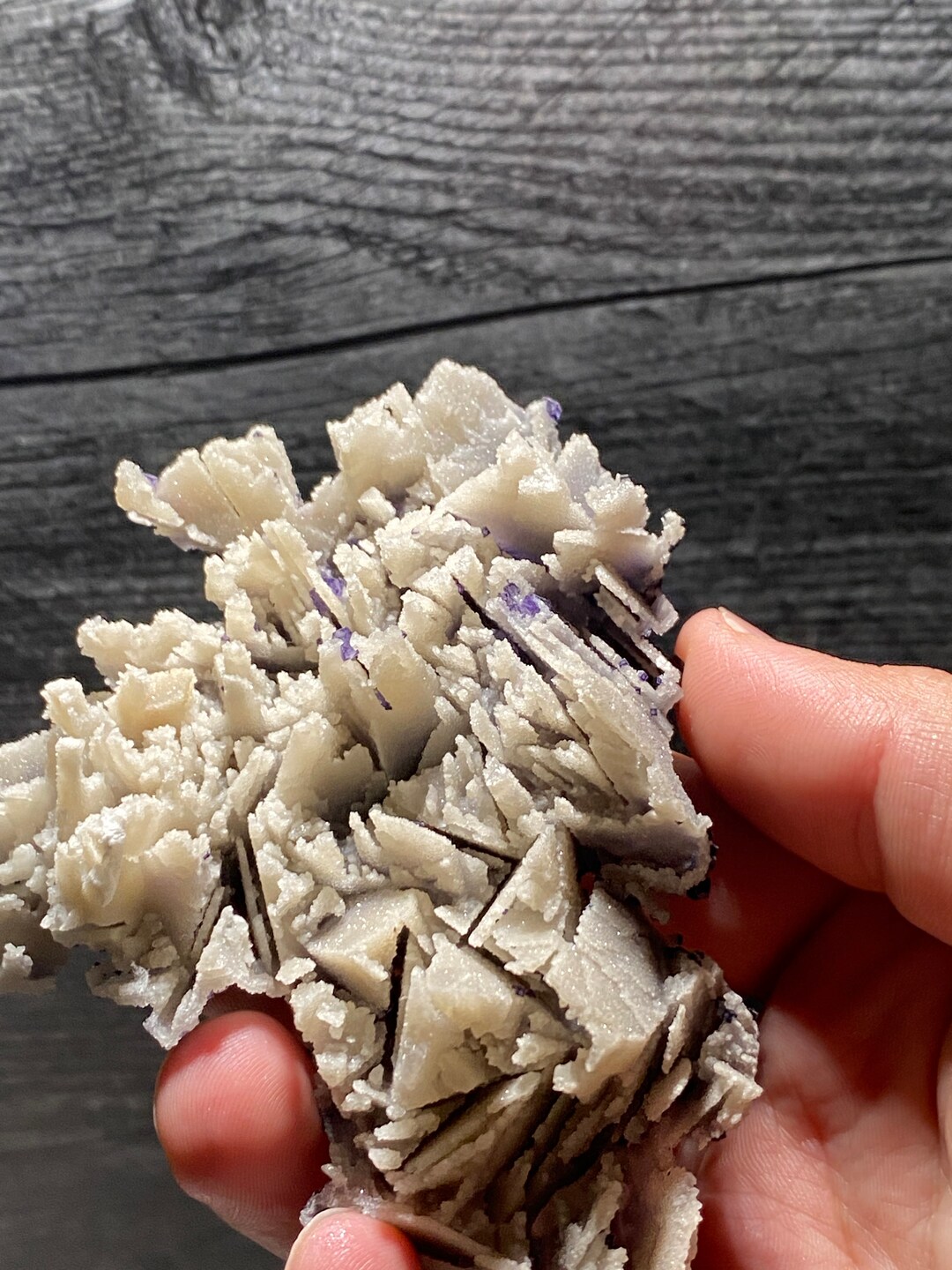 Pseudomorph Calcite With Purple Fluorite Crystal, Guizhou Mineral ...