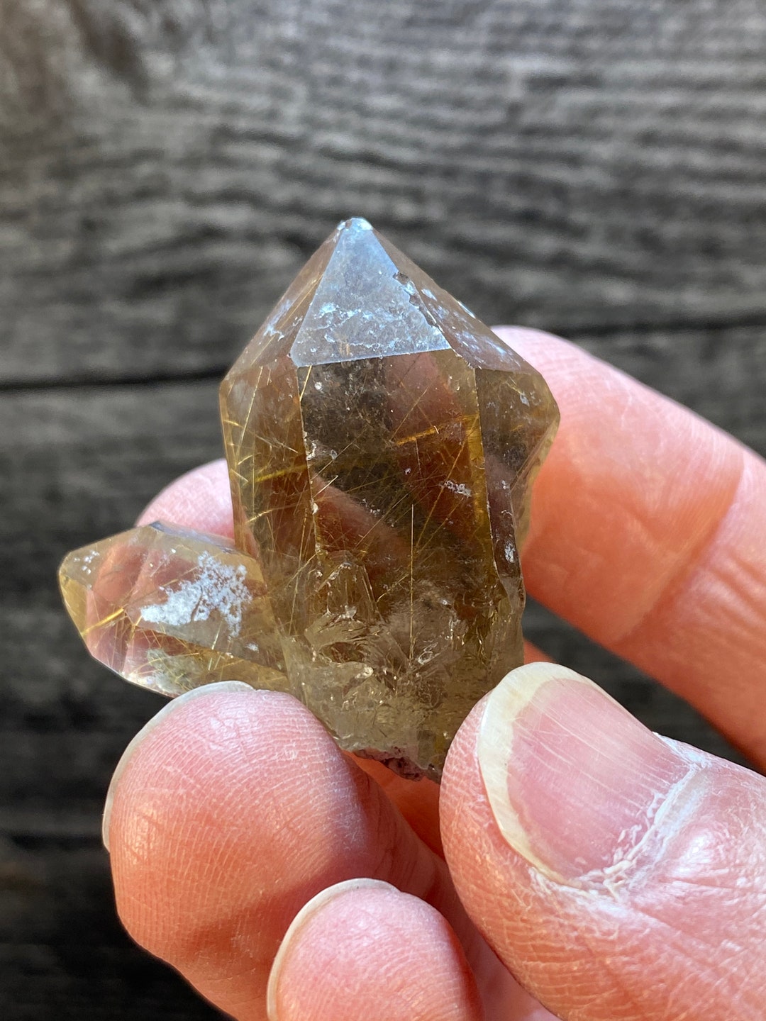Golden Rutile Quartz Crystal, Polished Mineral Specimen From Brazil - Etsy