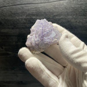 Purple QR Code Fluorite Crystal Clusters With Purple Edges on Matrix ...