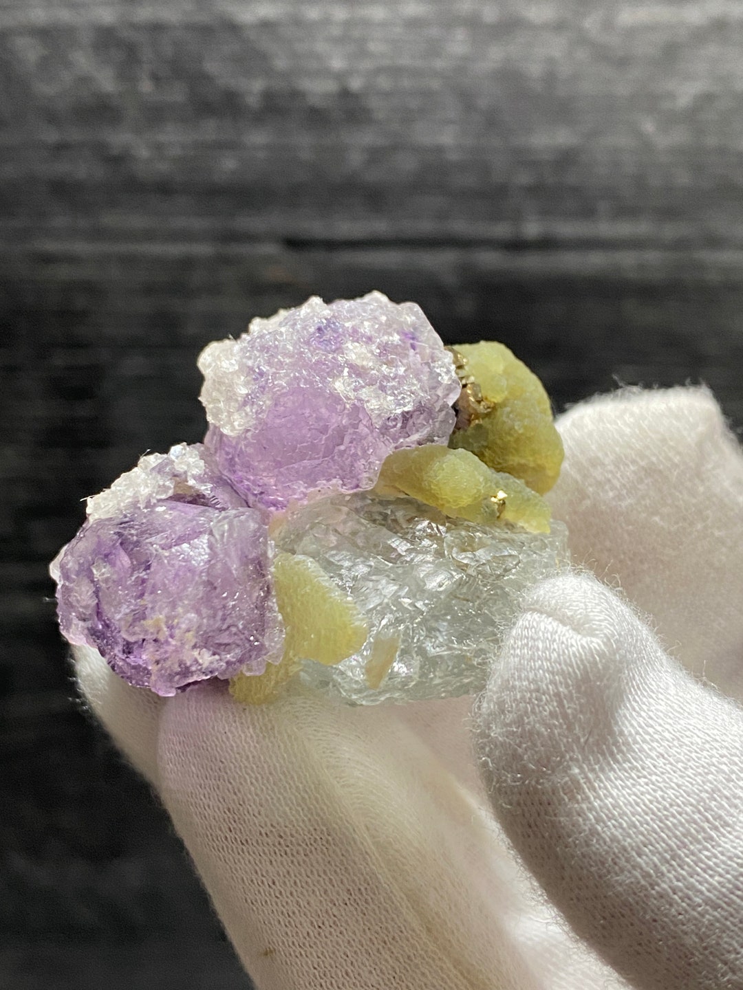 Purple Fluorite Botryoidal Crystals With Clear Transparent Fluorite ...