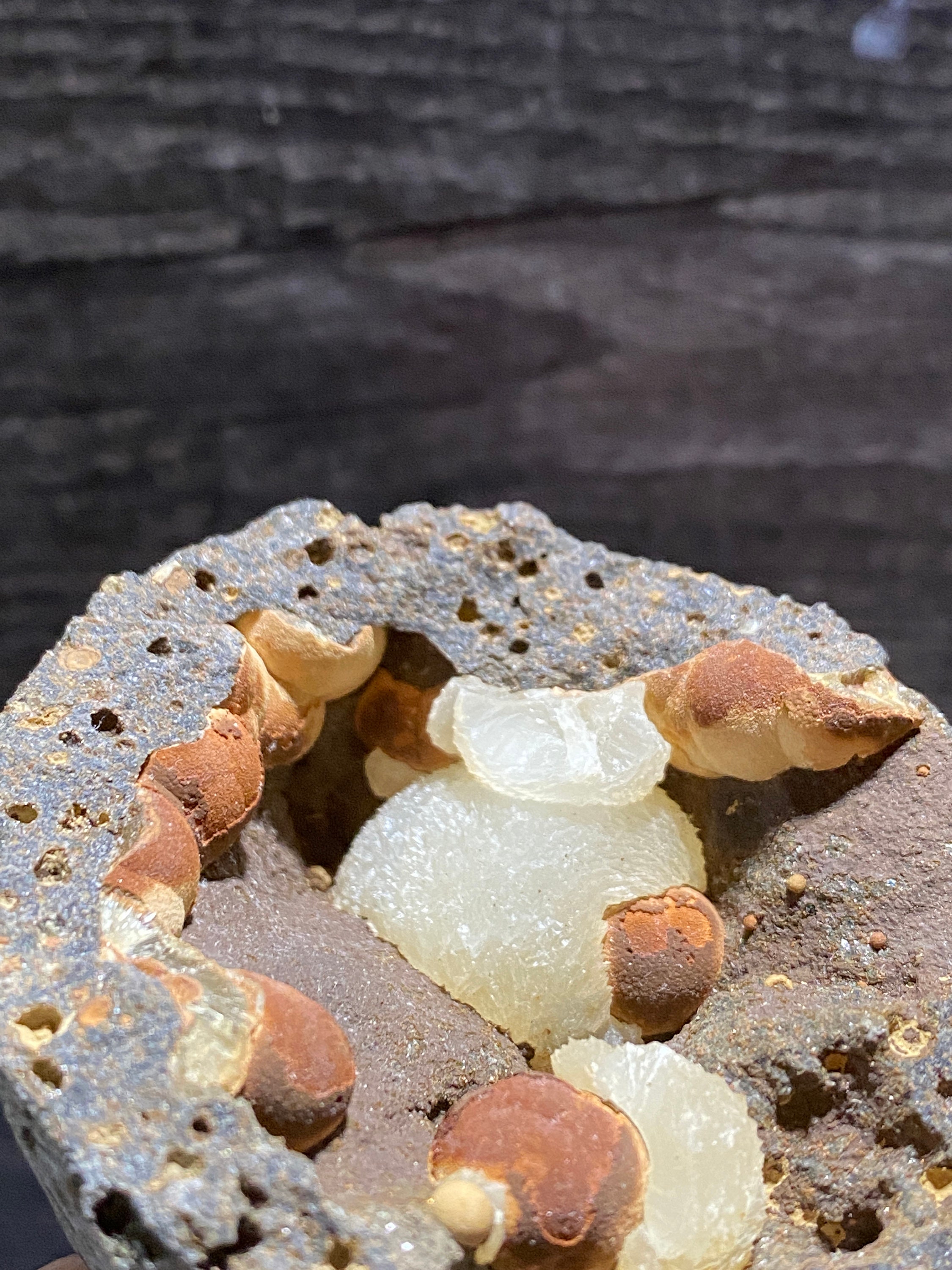 Botryoidal Calcite Mineral Specimen – Orange Yellow Brown Crystals ...