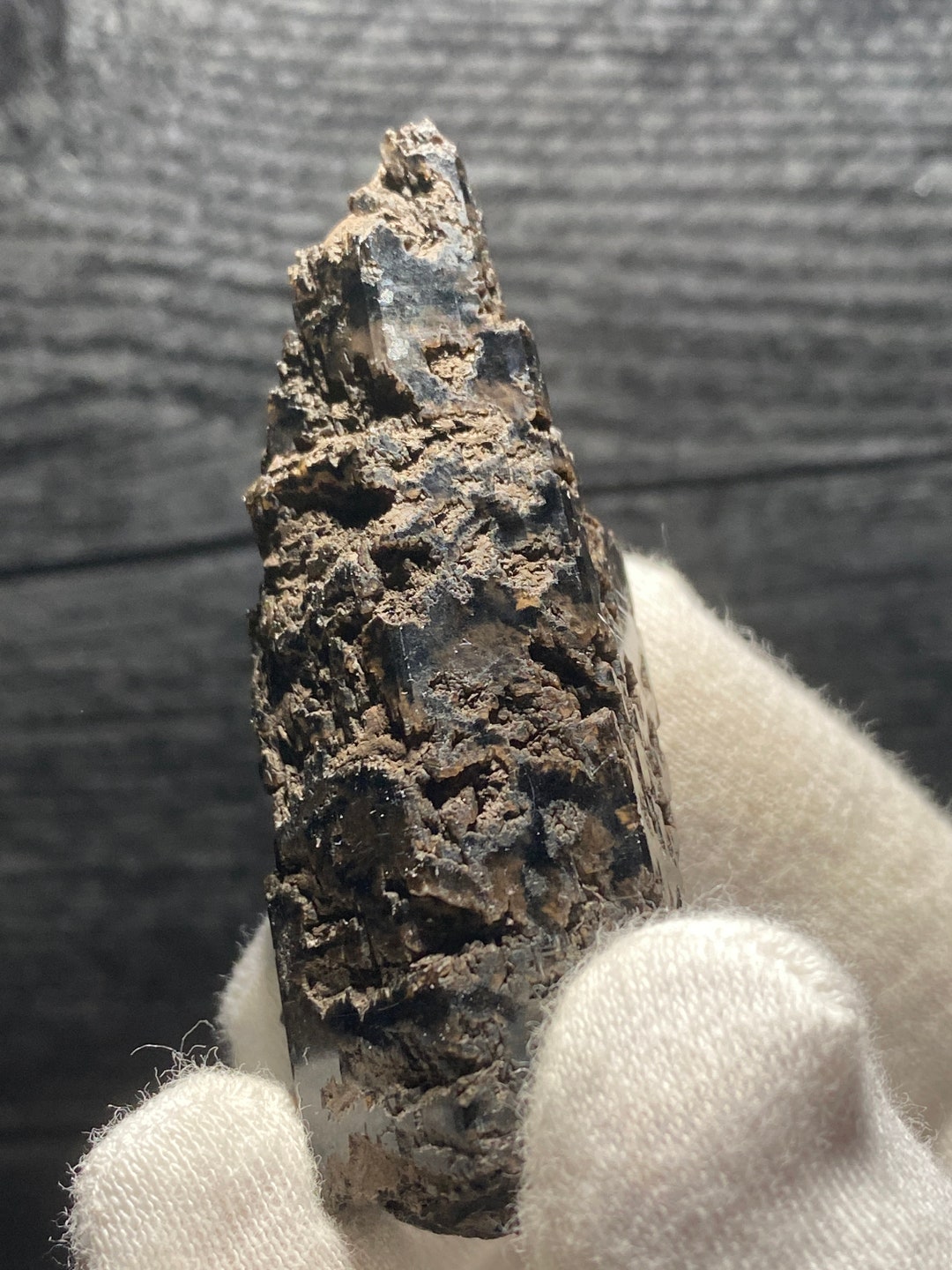 Rare Very Nice Columnar Hexagonal Calcite Shiny Crystal With Brown ...