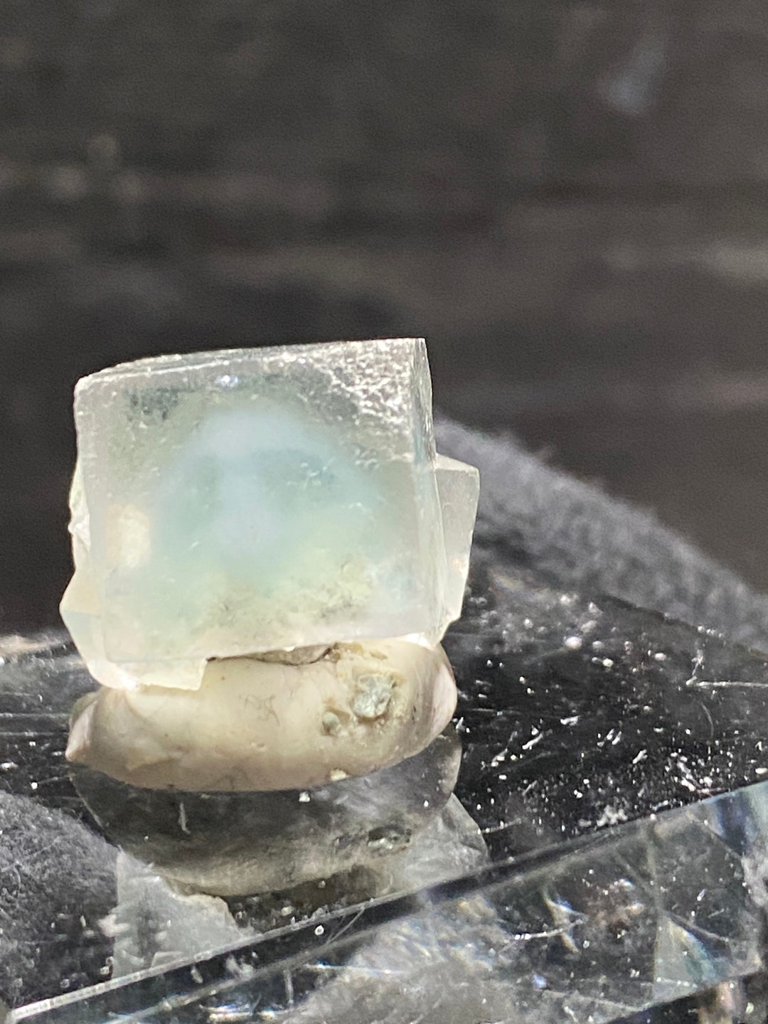 Blue Thumbnail Phantom Fluorite "alien Eyes" Phantom Inclusion Crystal ...
