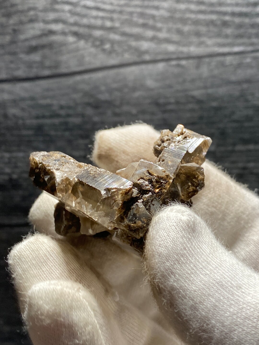 Rare Very Nice Columnar Hexagonal Calcite Shiny Crystal With Brown ...