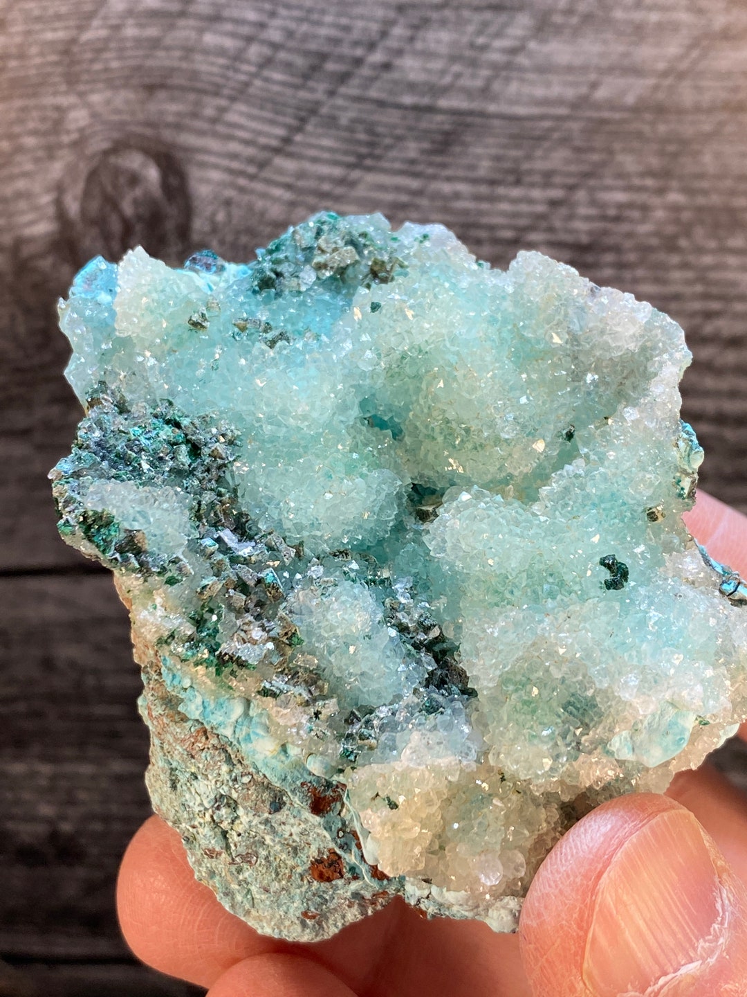 Blue Chrysocolla on Matrix – Vibrant Copper Mineral With Botryoidal ...