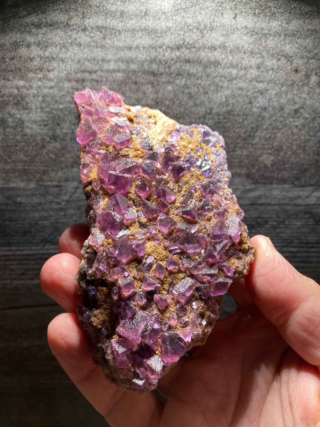 Rare Pink Fluorite Crystals on Matrix, Namibia Mineral Specimen - Etsy
