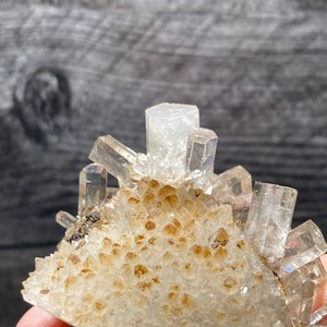 Clear Calcite Crystal Cluster, Columnar Hexagonal Mineral Specimen - Etsy