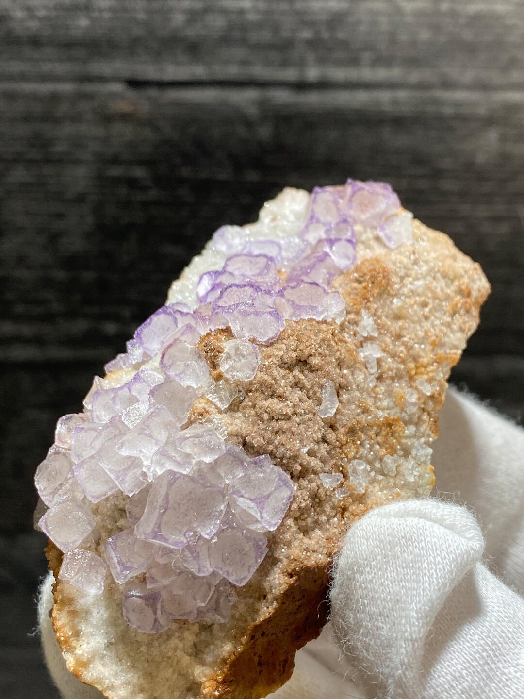 Purple QR Code Fluorite Crystal Cluster on Matrix, Qinglong Mine - Etsy