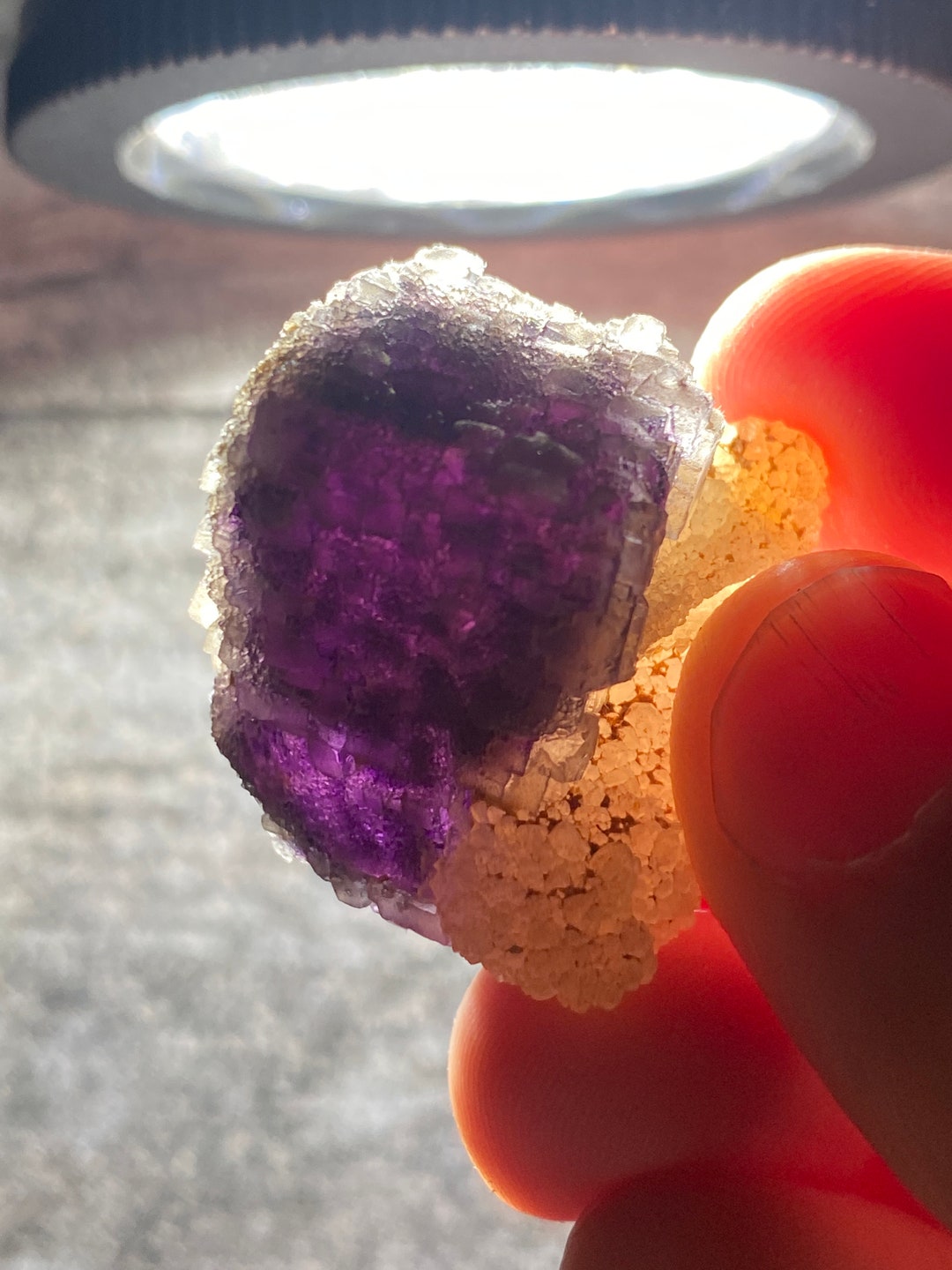 Rare Dark Purple Stepped Fluorite With Calcite, Erongo Namibia - Etsy