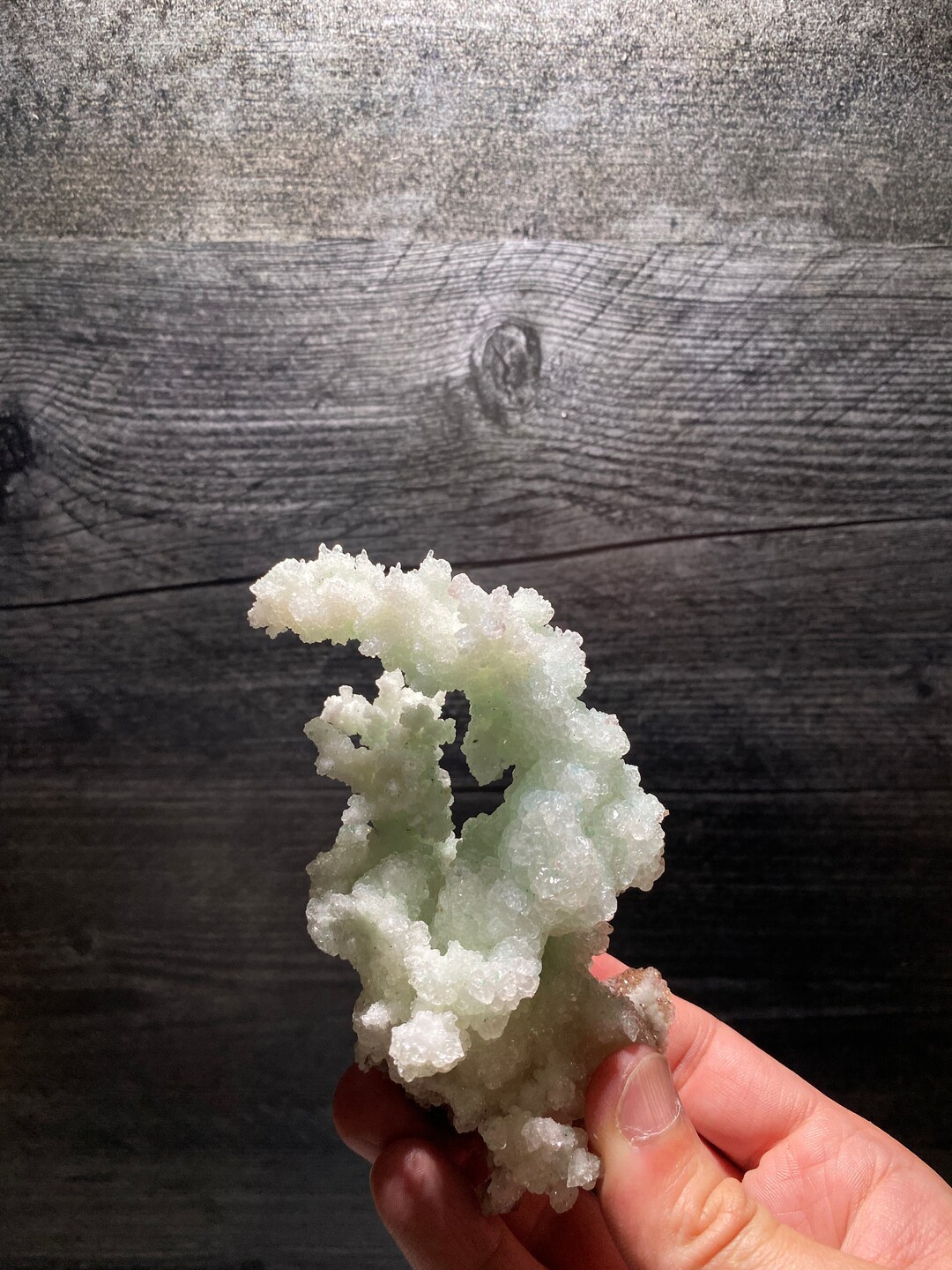 Selenite Gypsum Crystal Cluster With Malachite Inclusions | Rare ...
