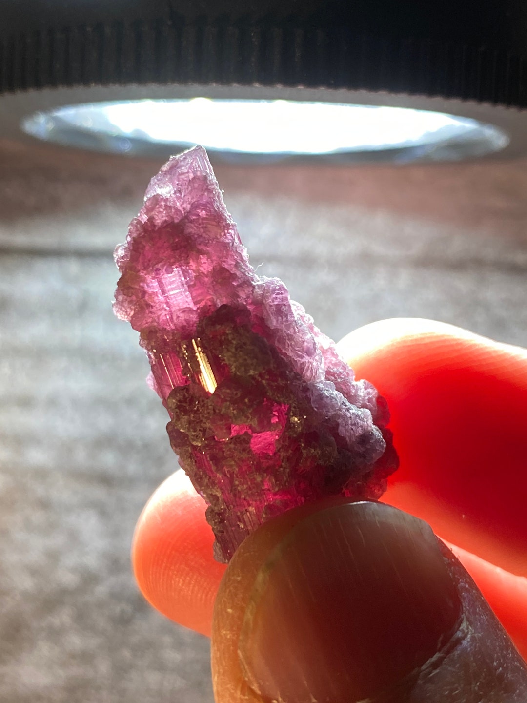 Rubellite Tourmaline Crystal With Lepidolite | Pink Mineral Specimen - Etsy