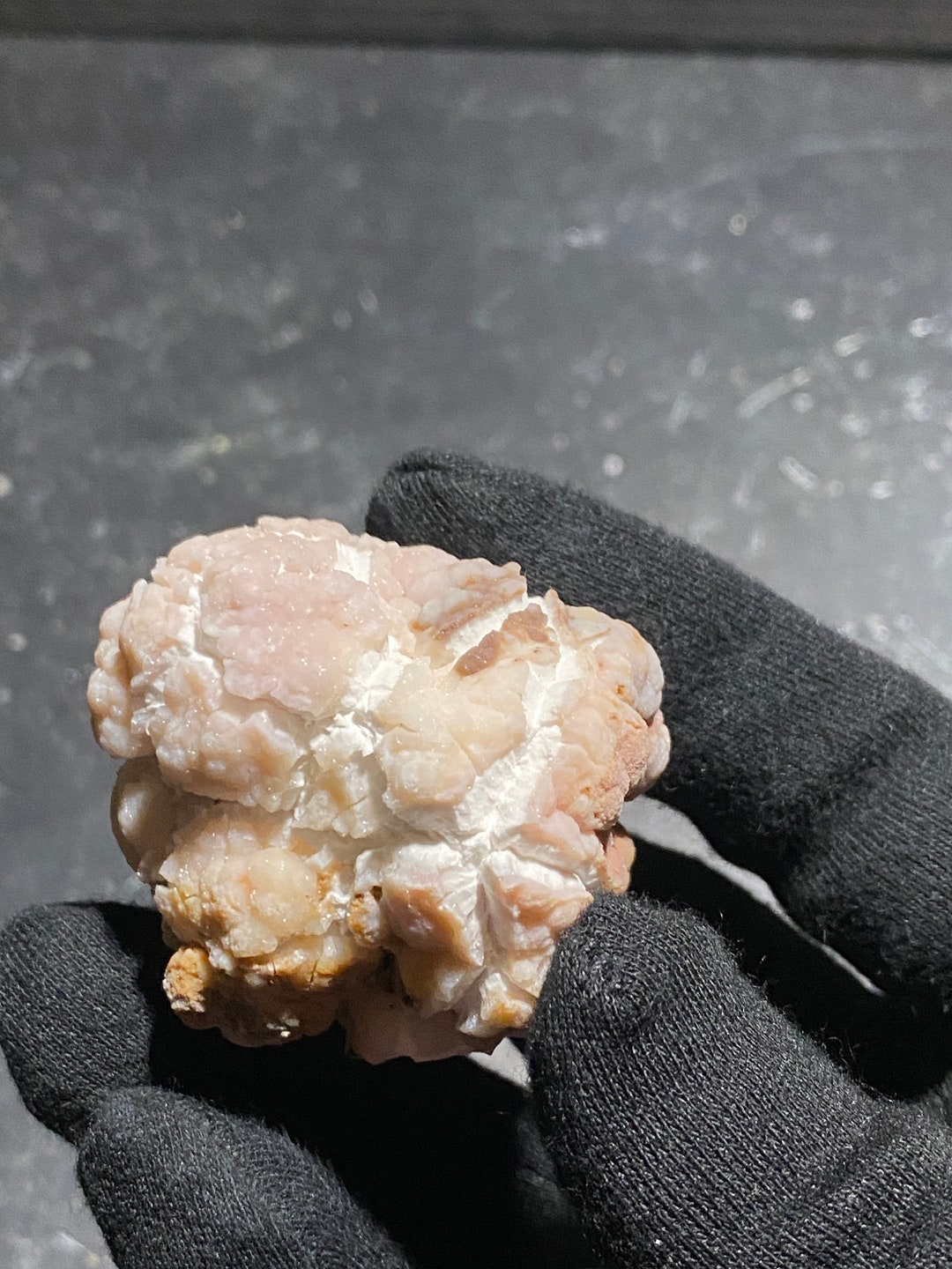 Beautiful Cave Popcorn Calcite With Gypsum Micro Crystals With Red ...