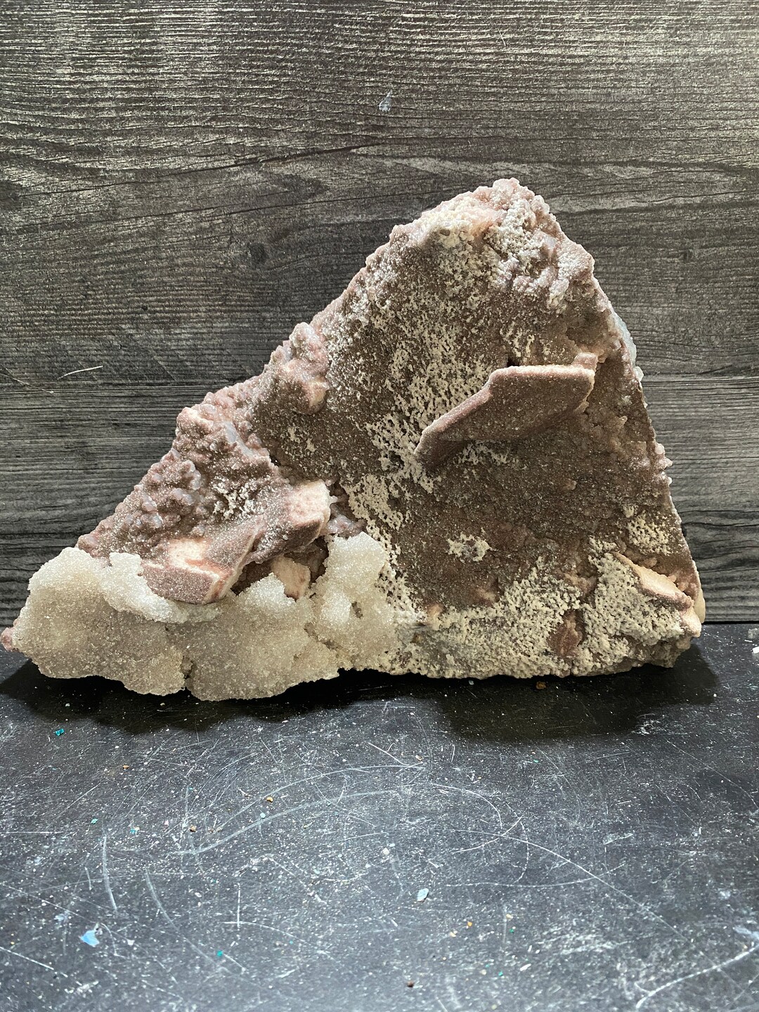 Rare Anhui Quartz & Calcite With Goethite and Red Hematite Crystal ...