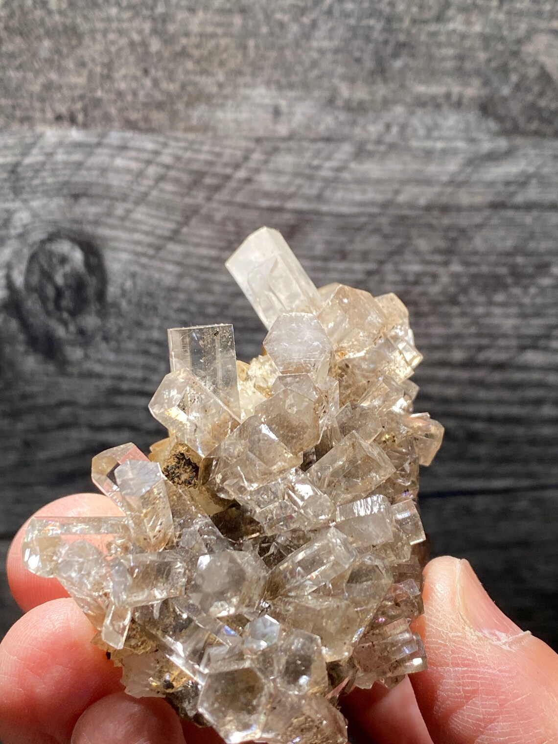 Clear Calcite Crystal Cluster, Columnar Hexagonal Mineral Specimen - Etsy