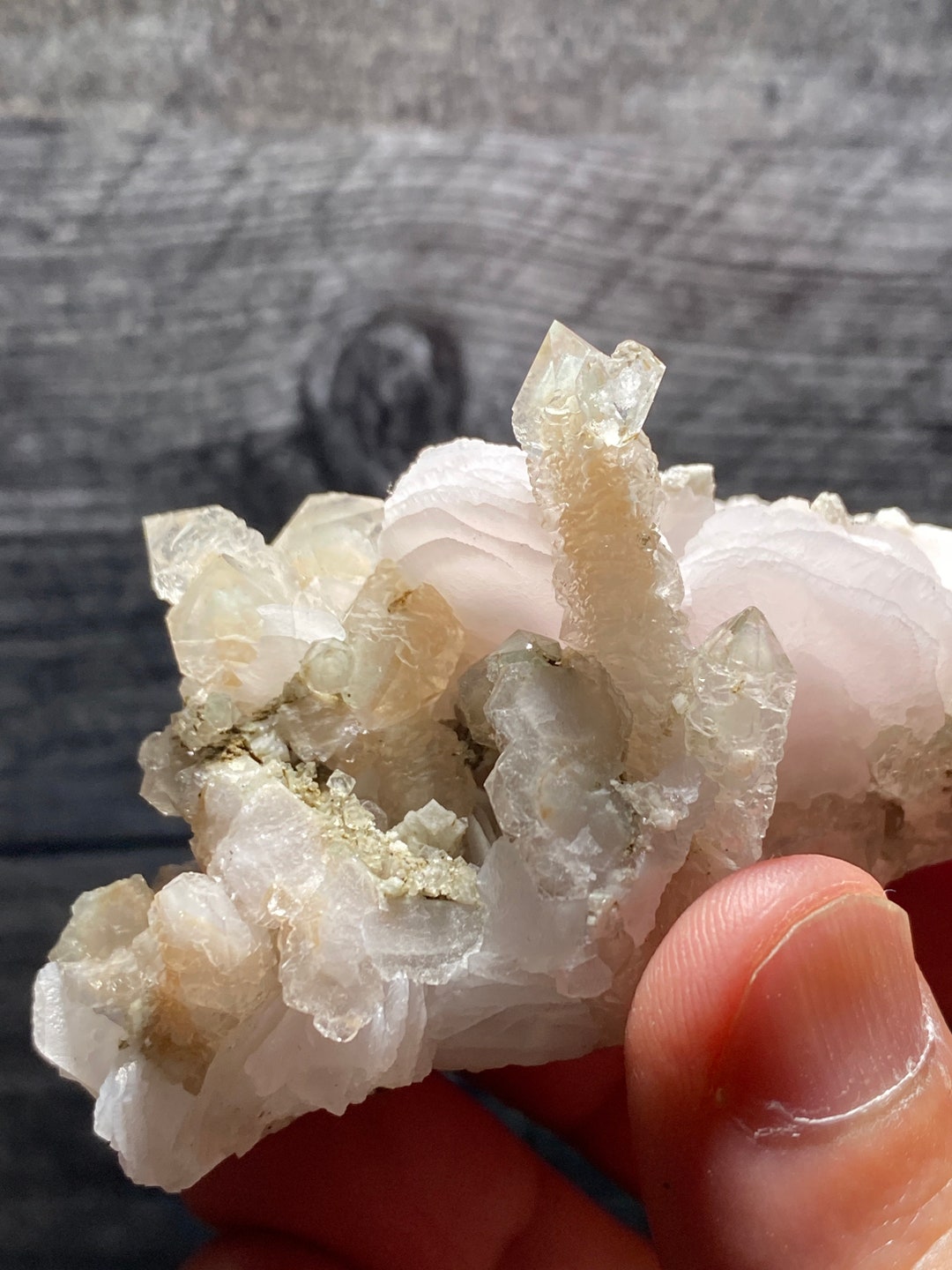 Elestial Quartz Crystal Scepter Like Point Clusters With Dolomite ...