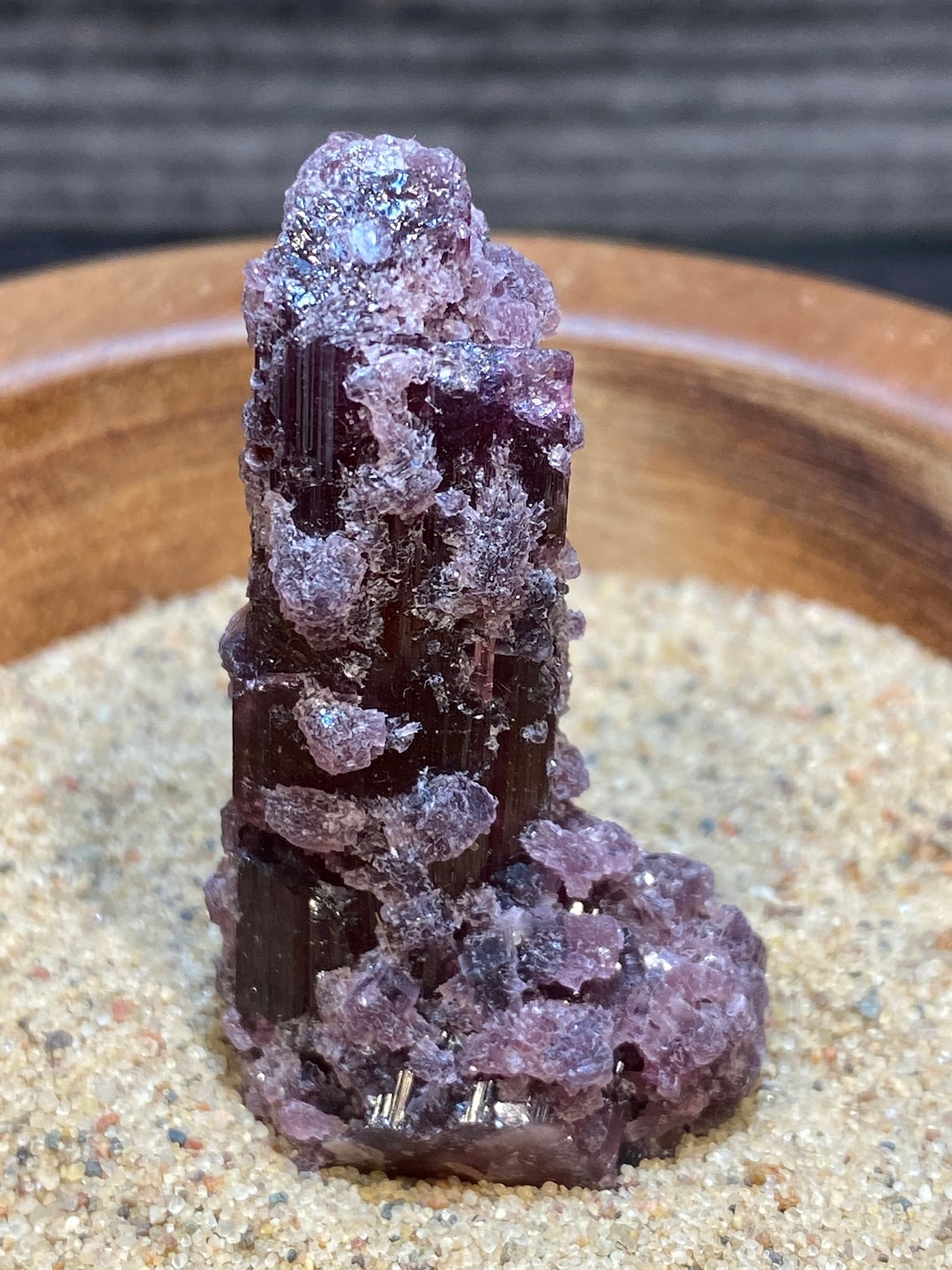 Rubellite Tourmaline Crystal With Lepidolite | Mineral Specimen - Etsy