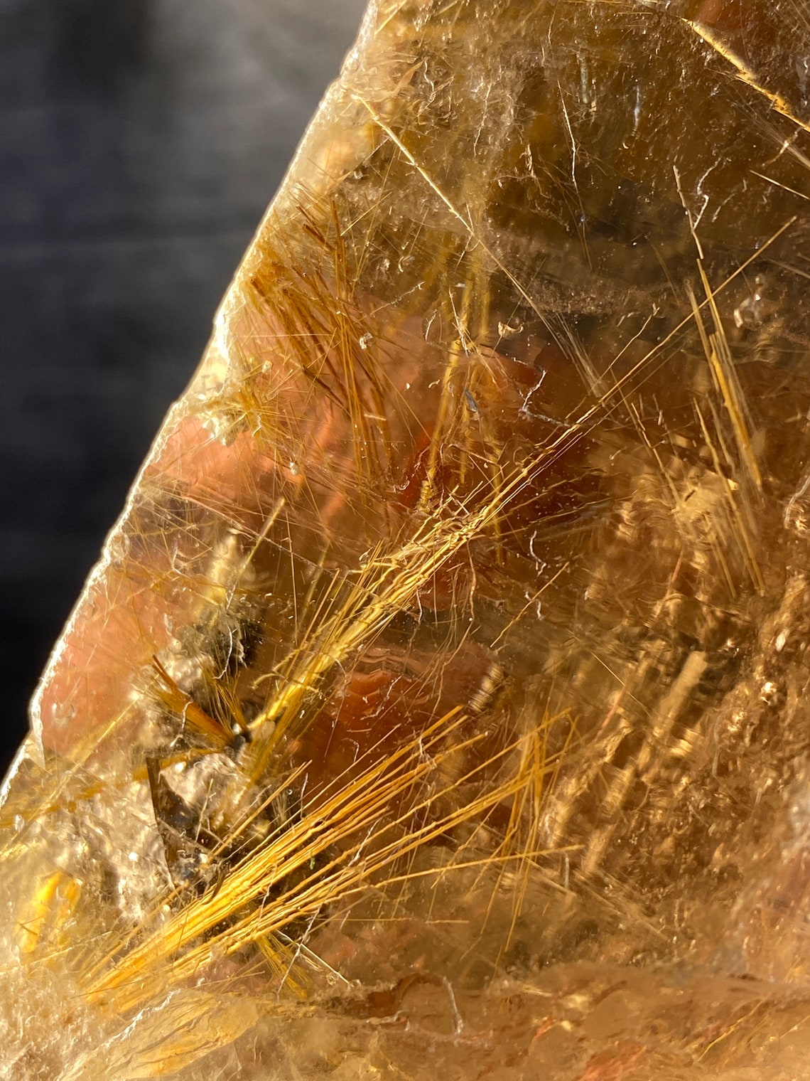 Gran oro rojo rojo oro rutilado cristal de cuarzo con los que | Etsy