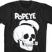 Popeye the Sailorman Men's Shirt Skull Vintage Cartoon Graphic Tees - Etsy