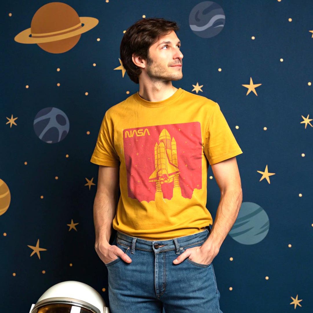 NASA Launch to the Stars Men's T Shirt Shuttle Rocket Blast Off - Etsy