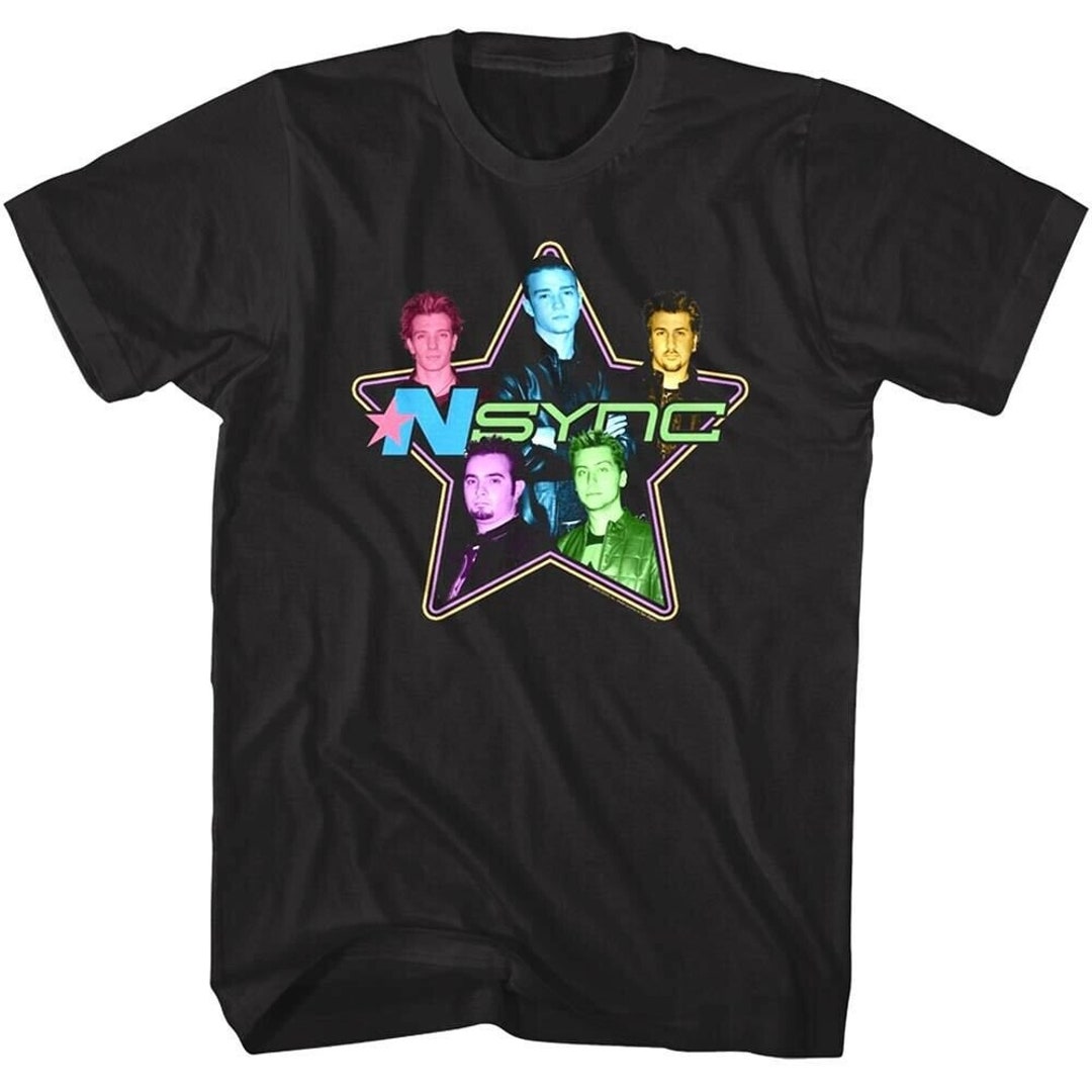 NSYNC Shirt Boy Band Logo Star Faces Art Graphic Tees - Etsy