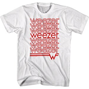 Weezer Men's T-shirt Thank You Grocery Bag Repeat Logo Graphic Tee Alt ...